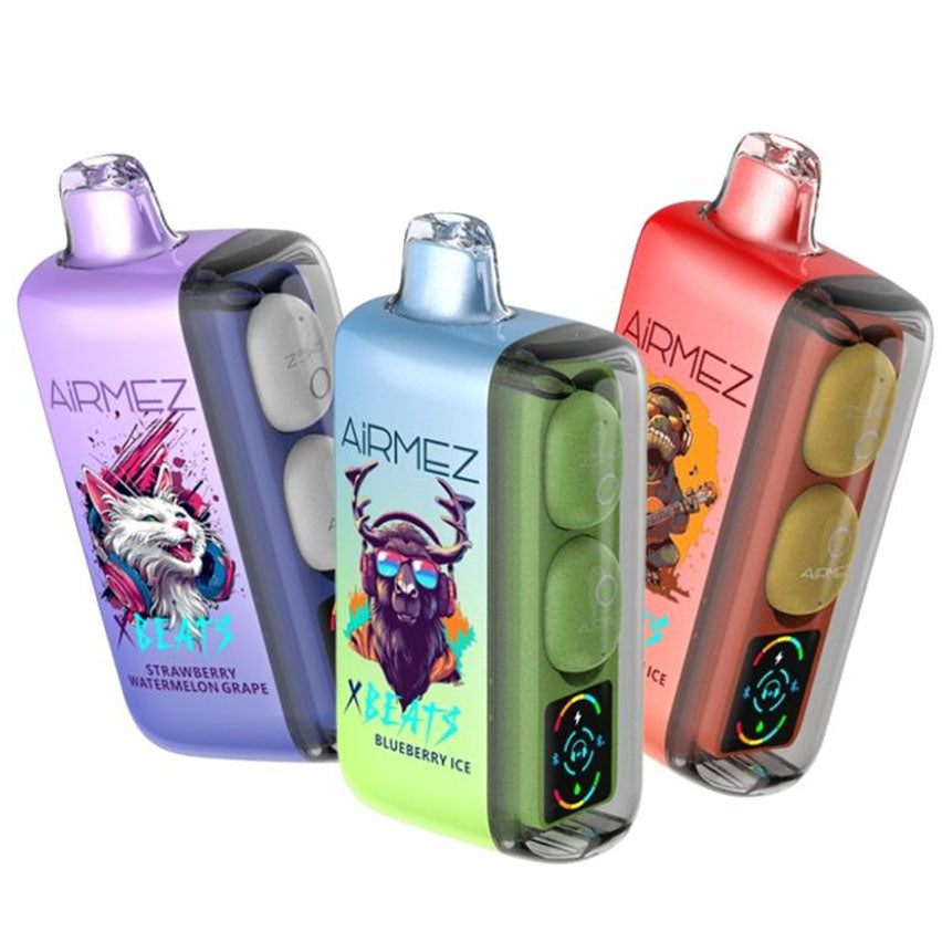 AirMez X-Beats Rechargeable Pod Vape – 40,000 Puffs (50mg) with Blueto
