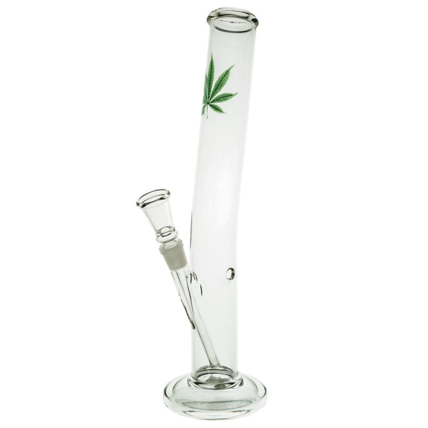 Atomic Glass 33cm Leaf Design Lean Back Waterpipe - UK