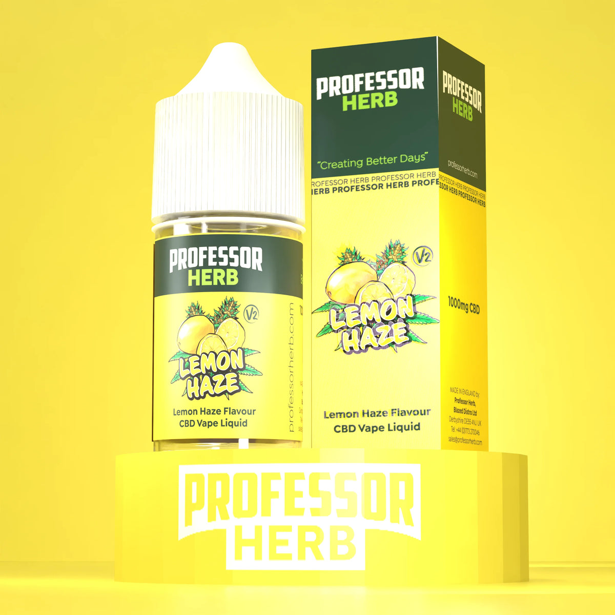 Professor Herb CBD Vape Liquid 1000mg Lemon Haze V2 | VaporizerHut